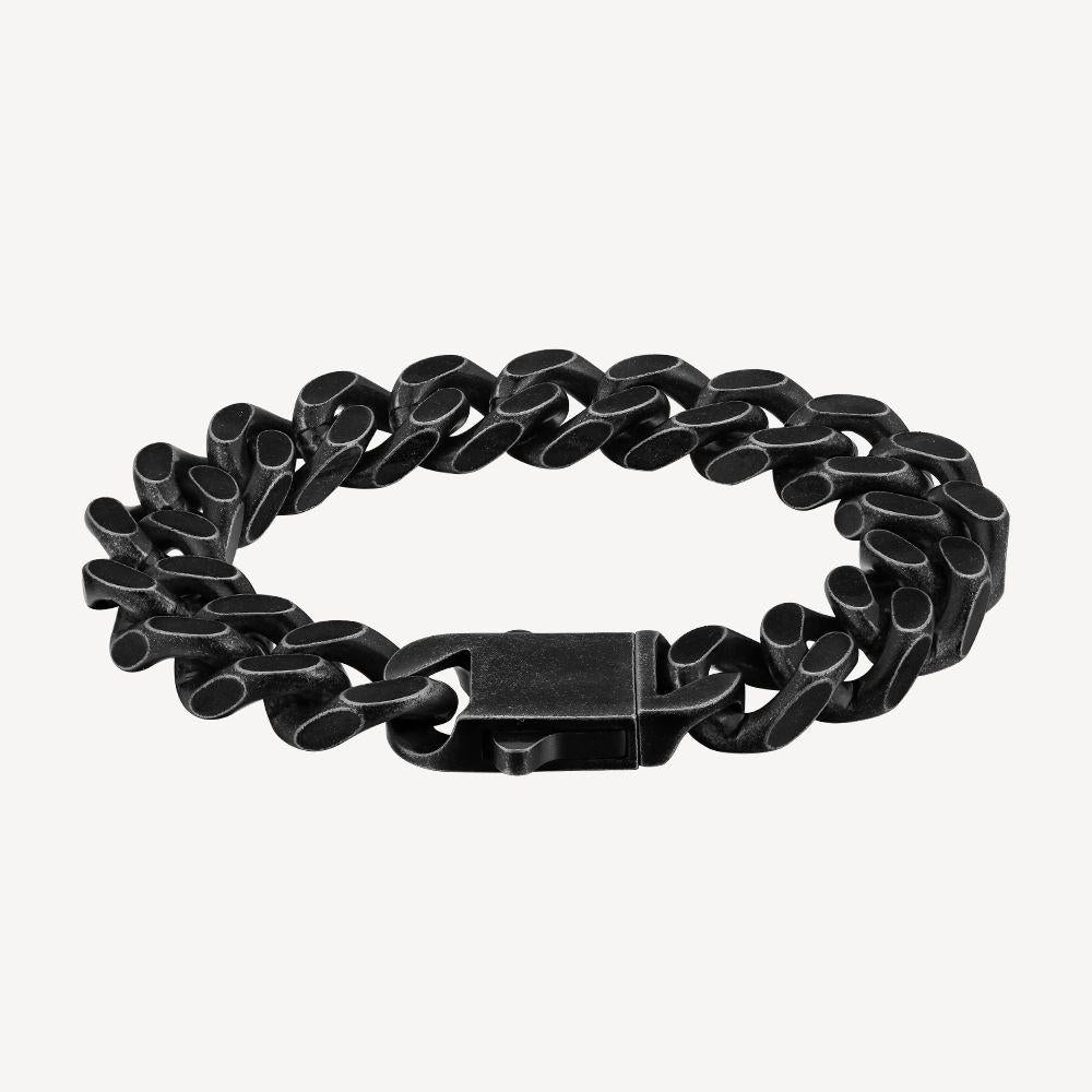 14mm Black Gold Curb Chain Bracelets – TSF Element